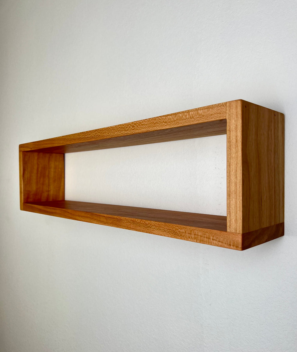 Hardwood Floating Rectangle Shelf – Beaver Lake Wood Co.