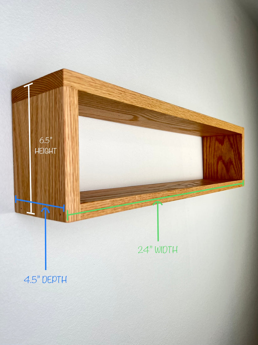 Hardwood Floating Rectangle Shelf – Beaver Lake Wood Co.